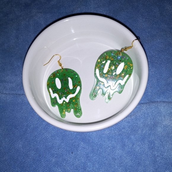 Jewelry | Drippy Trippy Smiley Face Earrings | Poshmark
